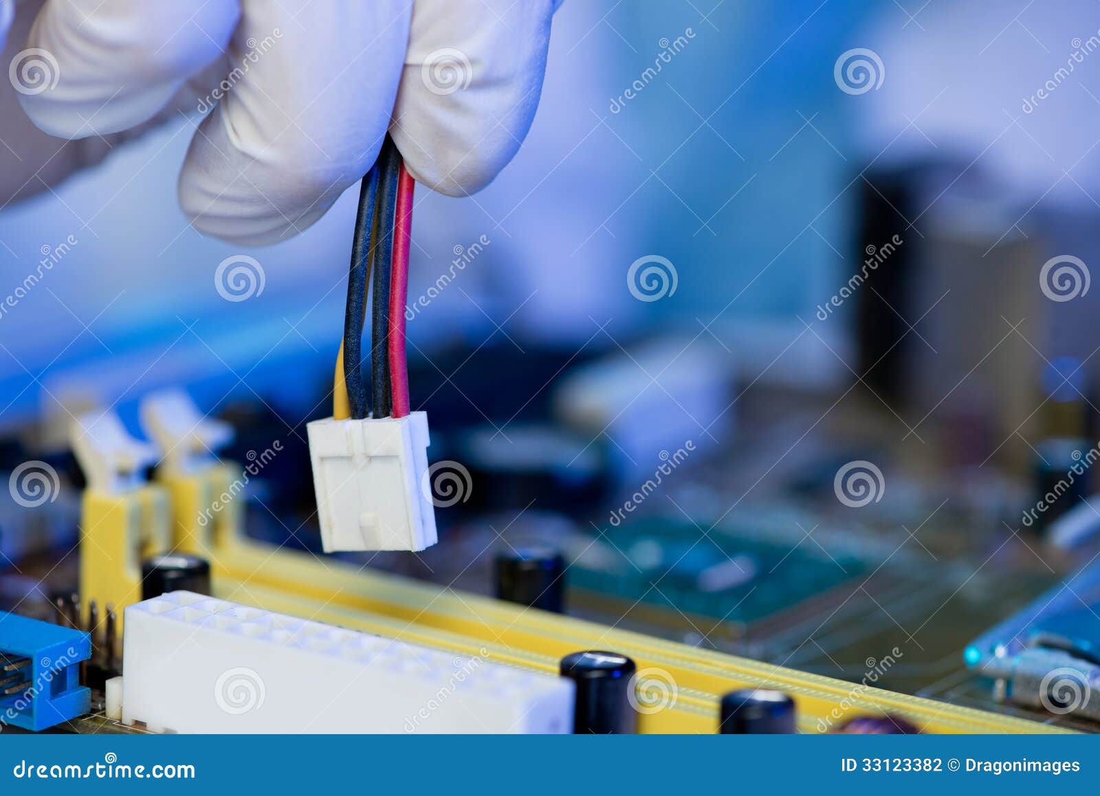 Connector installation stock photo. Image of hardware - 33123382