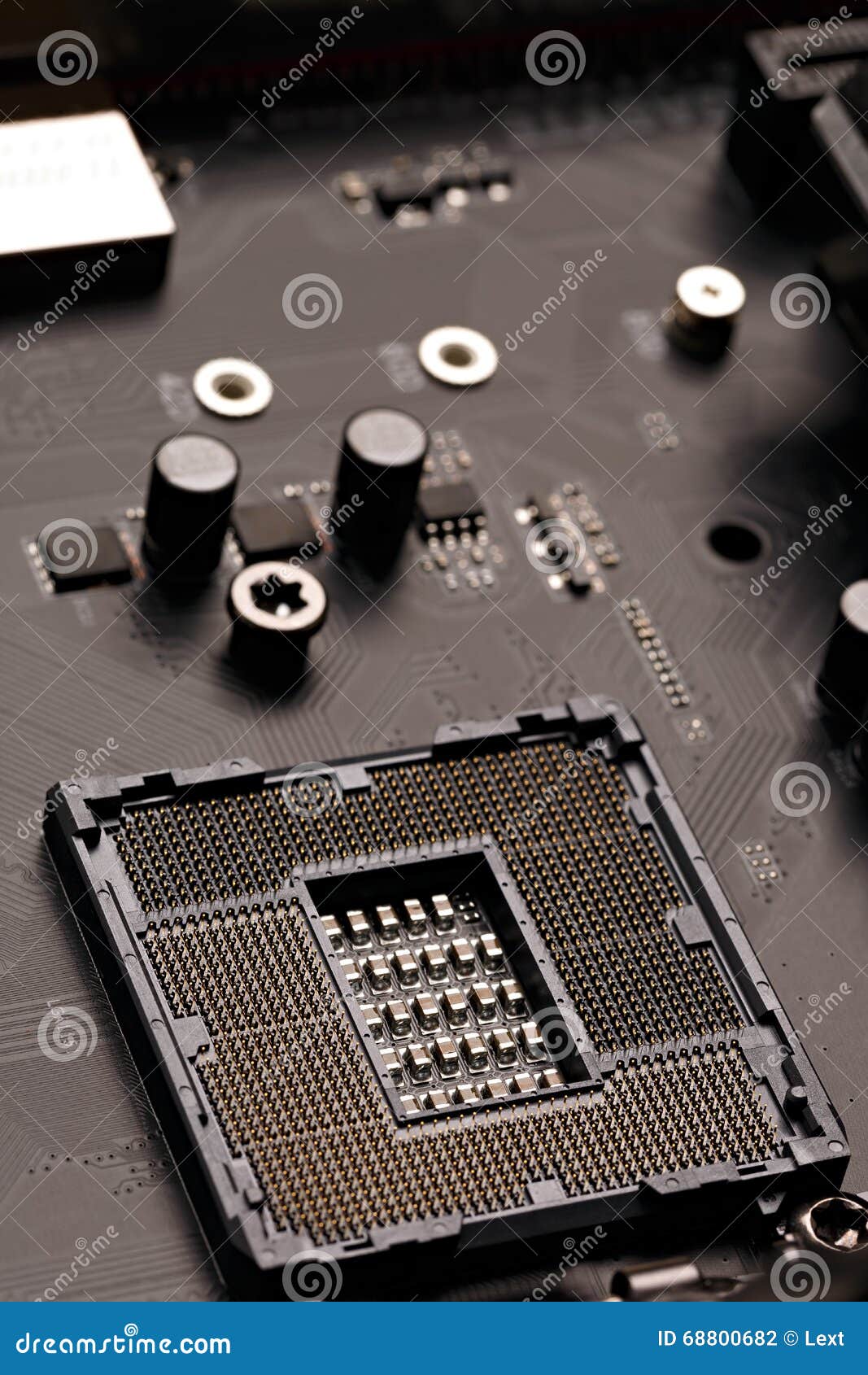 The Connector On Motherboard To Install The CPU. Stock Photography ...