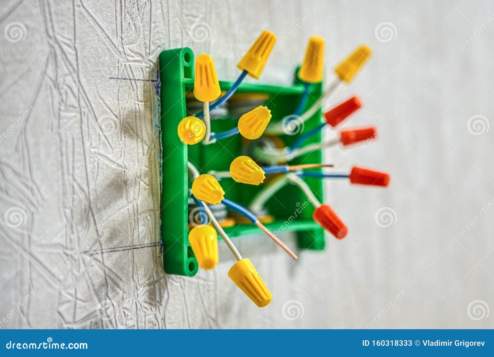 Connector Splice Wires Together with a Wire Nut Stock Image - Image of ...