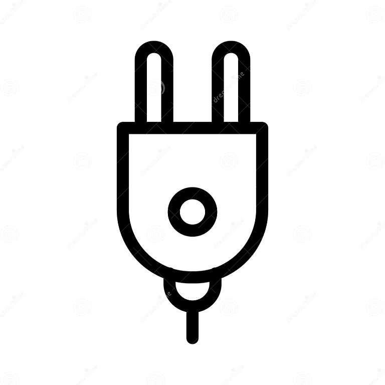 Connector Thin Line Vector Icon Stock Vector - Illustration of blue ...