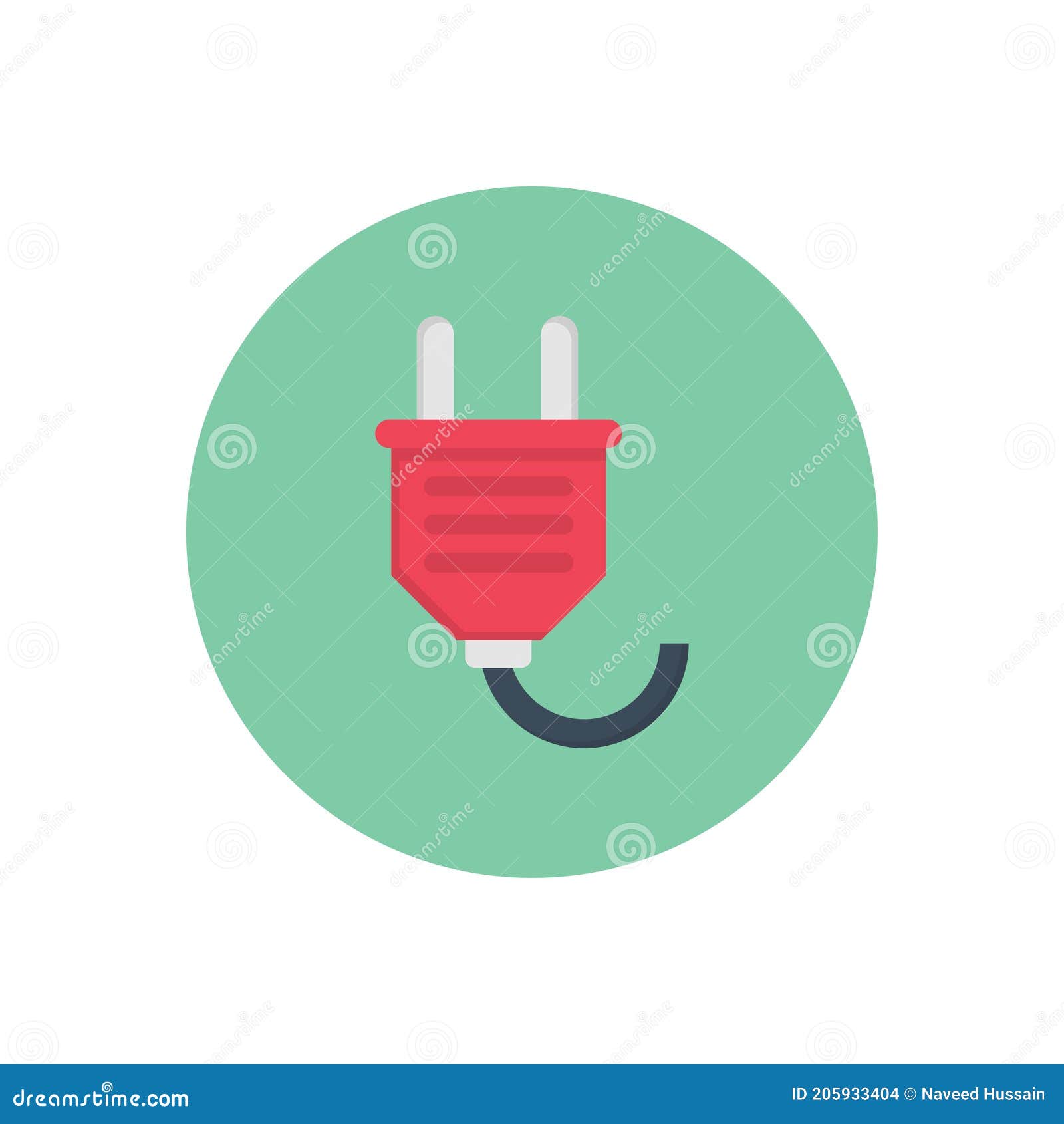 Connector Vector Flat Colour Icon Stock Vector - Illustration of ...