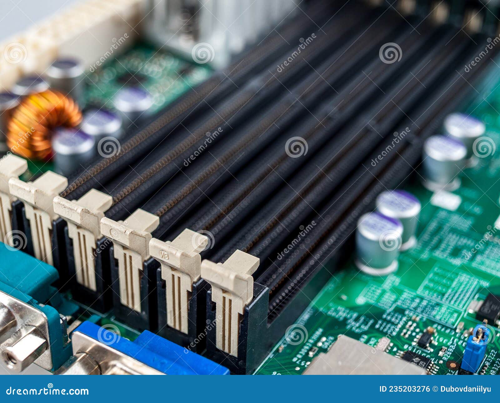 Connectors on the Board for Connecting DIMM Modules, the Form Factor of ...