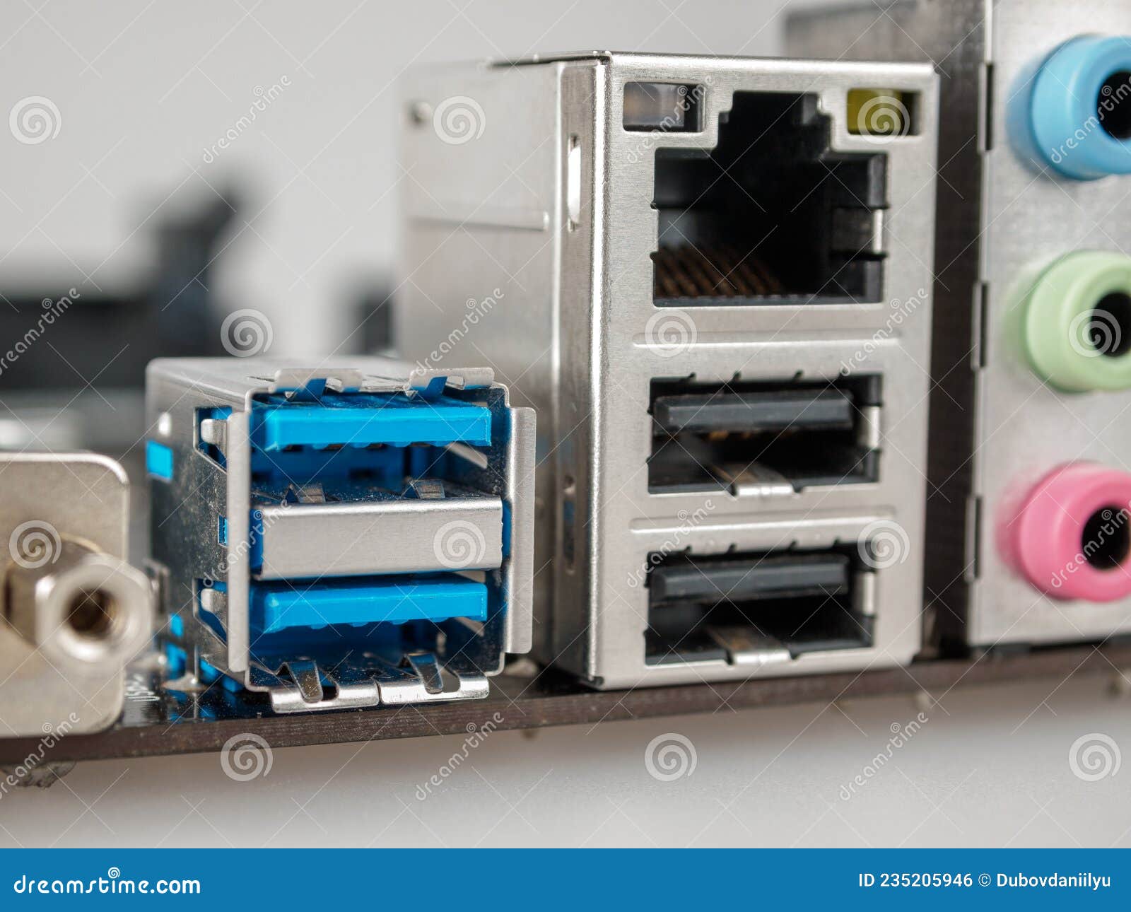 Connectors on the Computer on the Motherboard for Connecting USB 3.0 ...