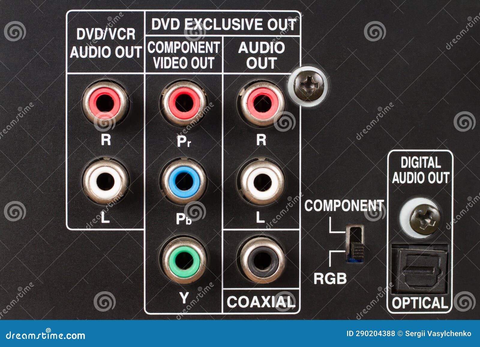 Connectors for Connecting Audio Devices. Stock Photo - Image of ...