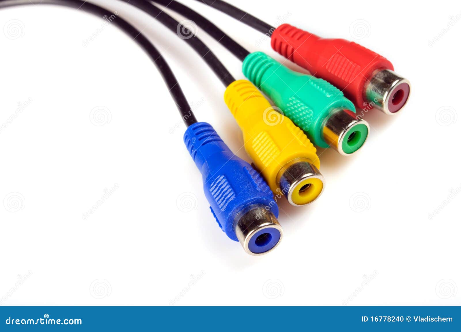 Connectors in Different Colors Stock Photo - Image of device, composite ...