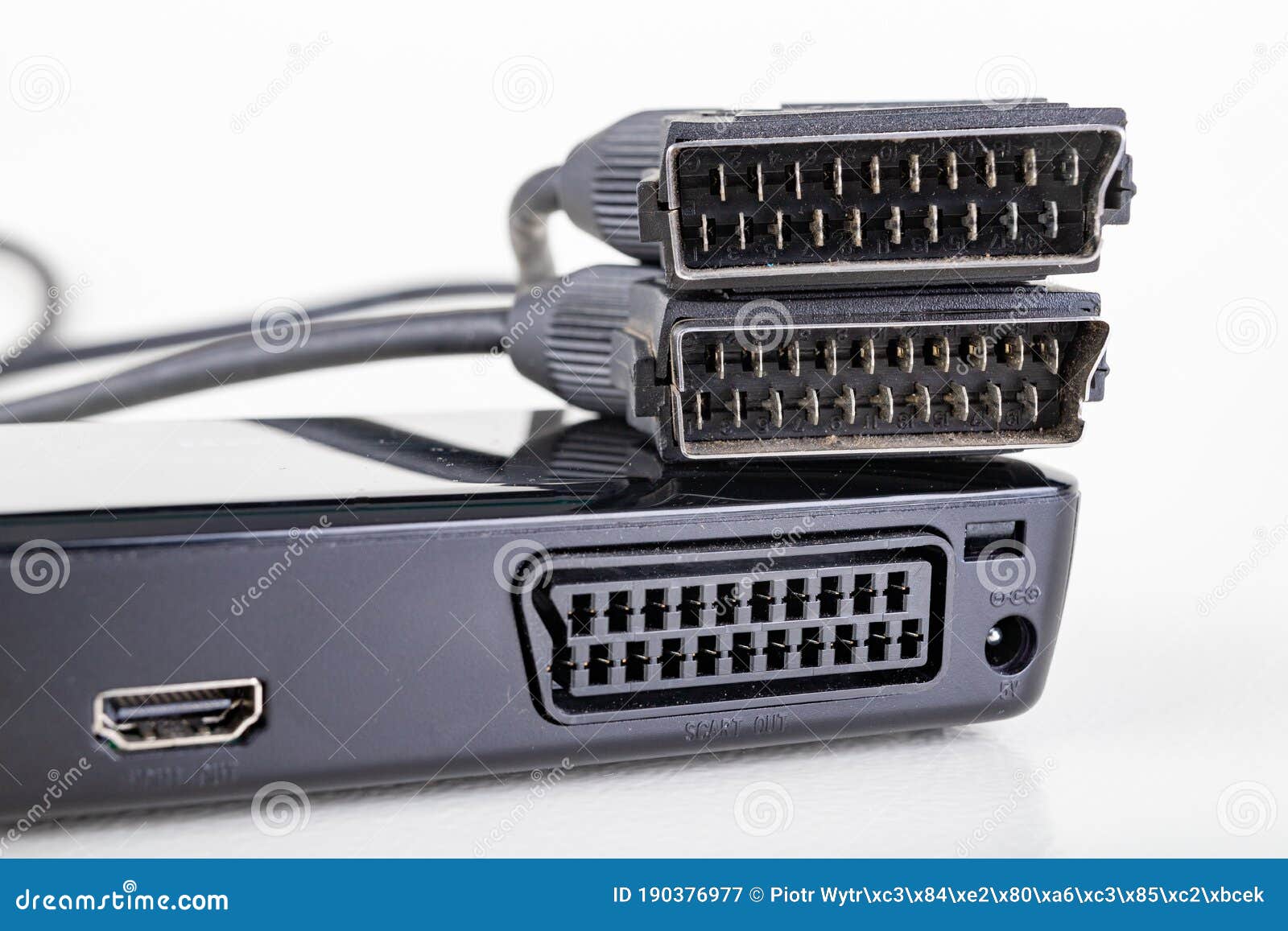 Connectors in the DVB-T TV Decoder and the EURO Cable. a Device for ...