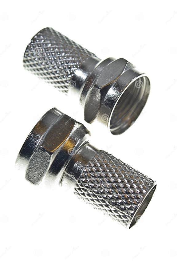 Connectors F type stock image. Image of closeup, white - 13011183