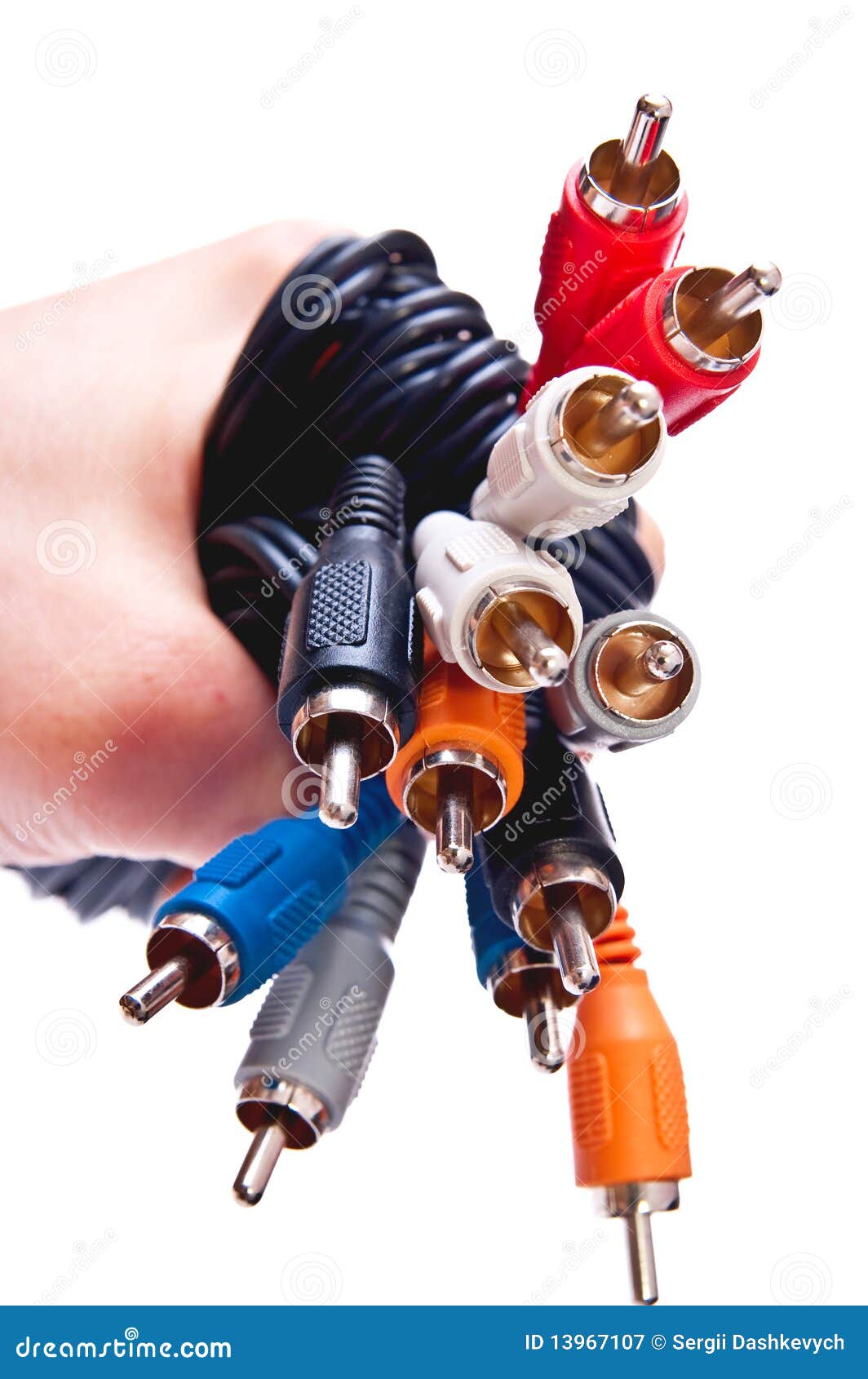Connectors in hand stock image. Image of close, industry - 13967107