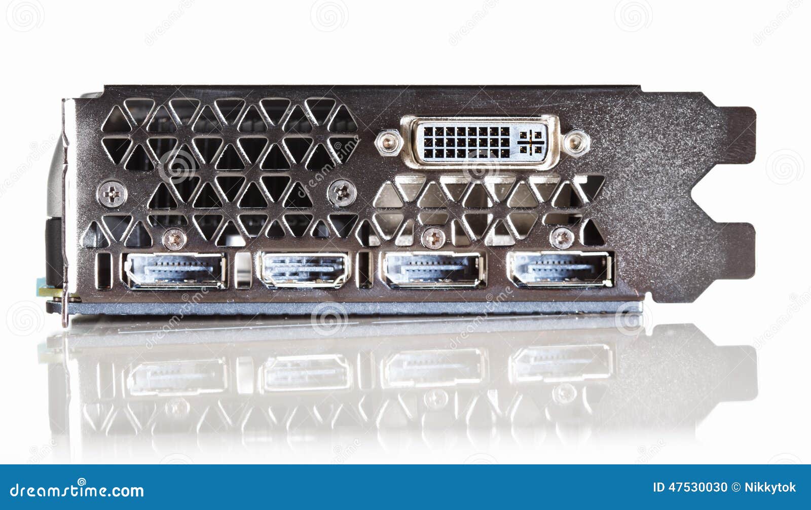 Connectors Panel Graphic Card Stock Photo - Image of hardware, modern ...