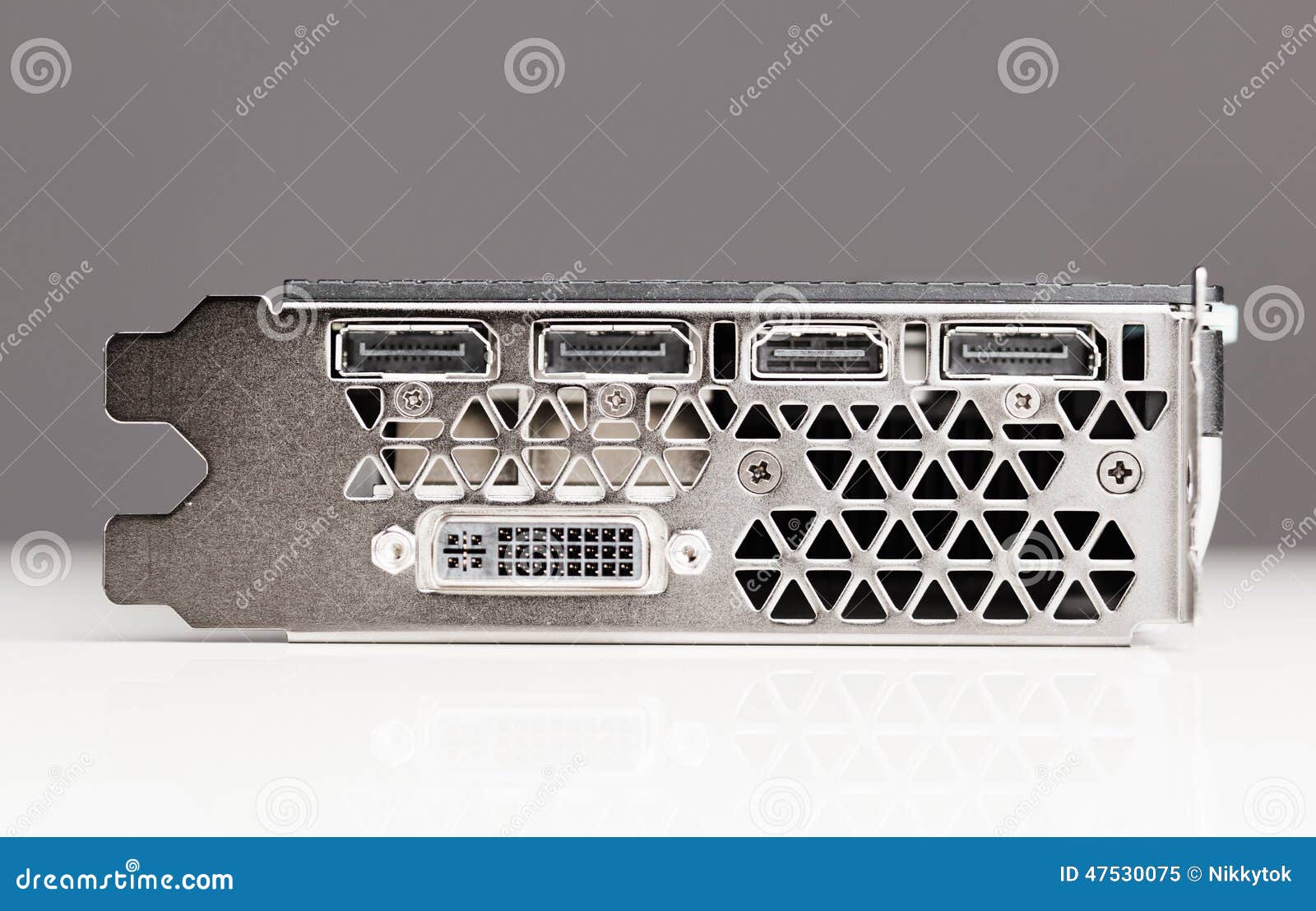 Connectors Panel Graphic Card Stock Image - Image of computer ...
