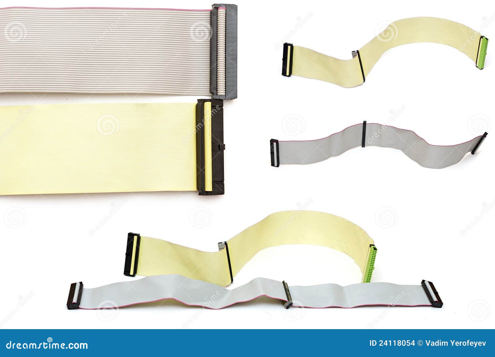 Connectors ribbon cables stock photo. Image of circuit - 24118054