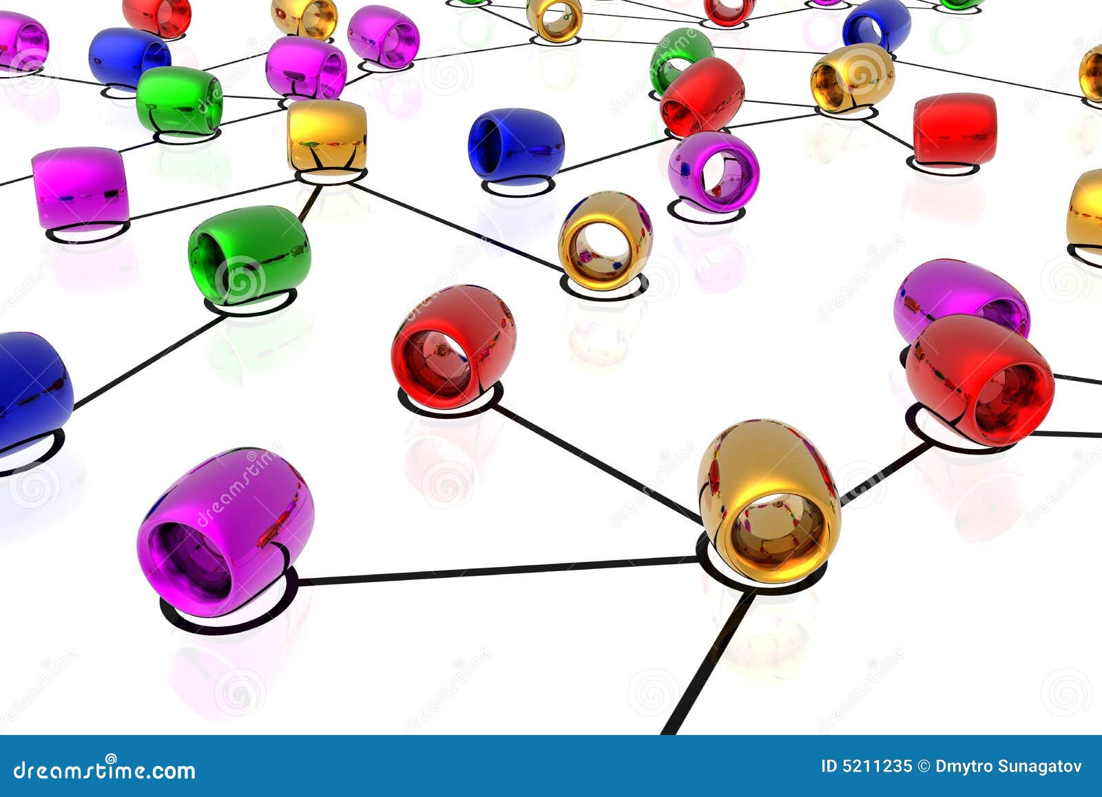 Connessioni Di Rete 3d Immagine. Immagine: 5211235