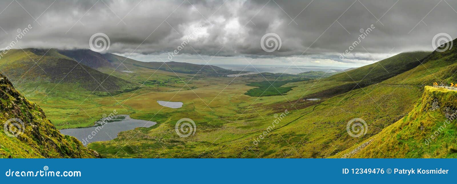 Connor pass panorama stock photo. Image of scenery, ireland - 12349476
