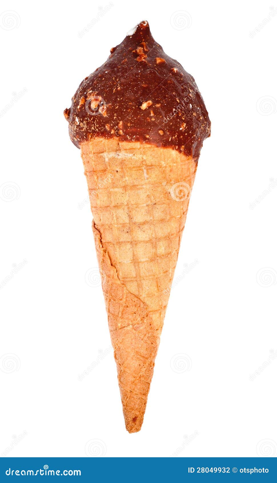 Cono De Helado De Chocolate Foto de archivo - Imagen de espacio ...