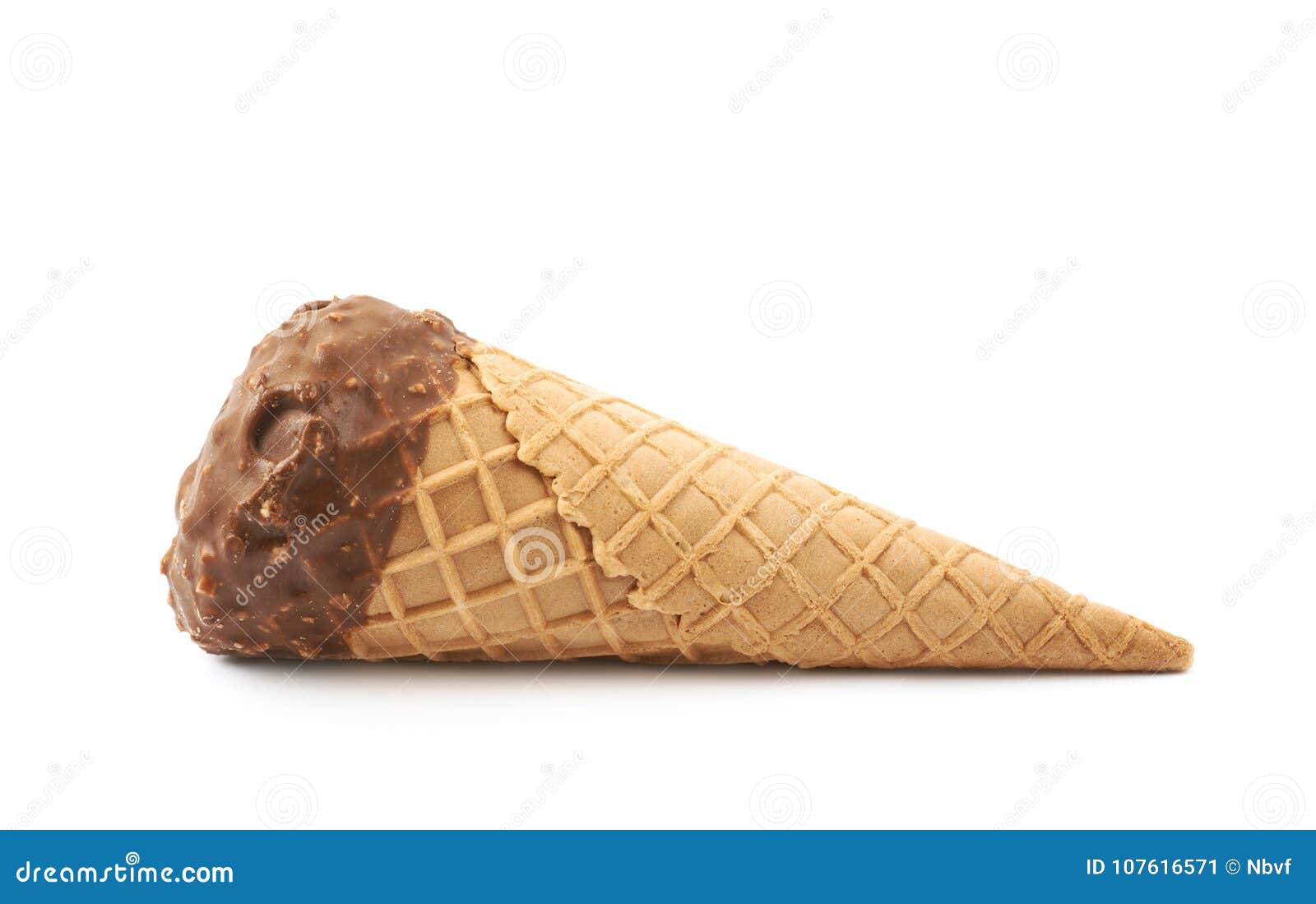 Cono De La Galleta Del Helado Aislado Imagen de archivo - Imagen de ...