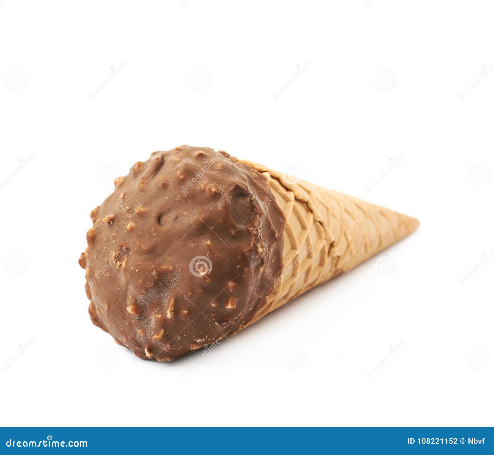 Cono De La Galleta Del Helado Aislado Foto de archivo - Imagen de ...