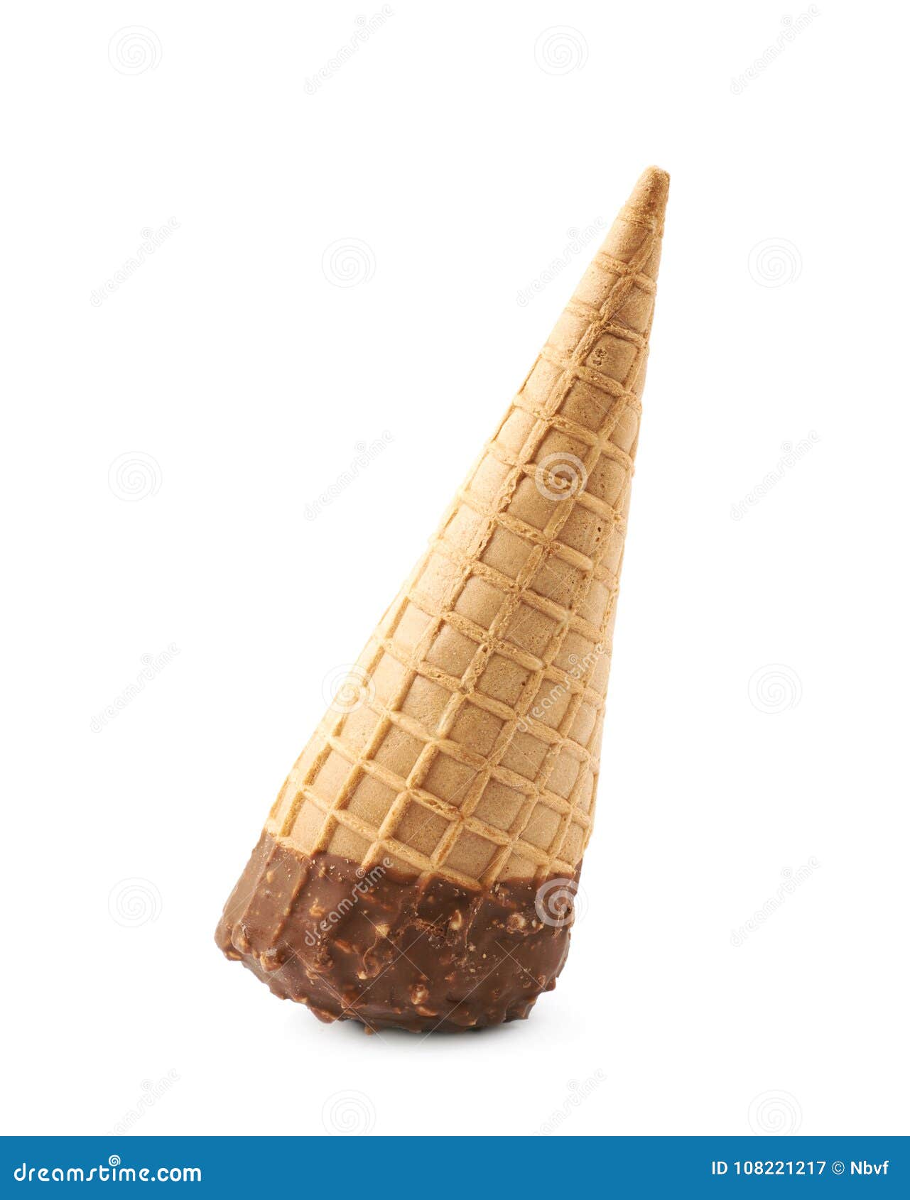 Cono De La Galleta Del Helado Aislado Imagen de archivo - Imagen de ...