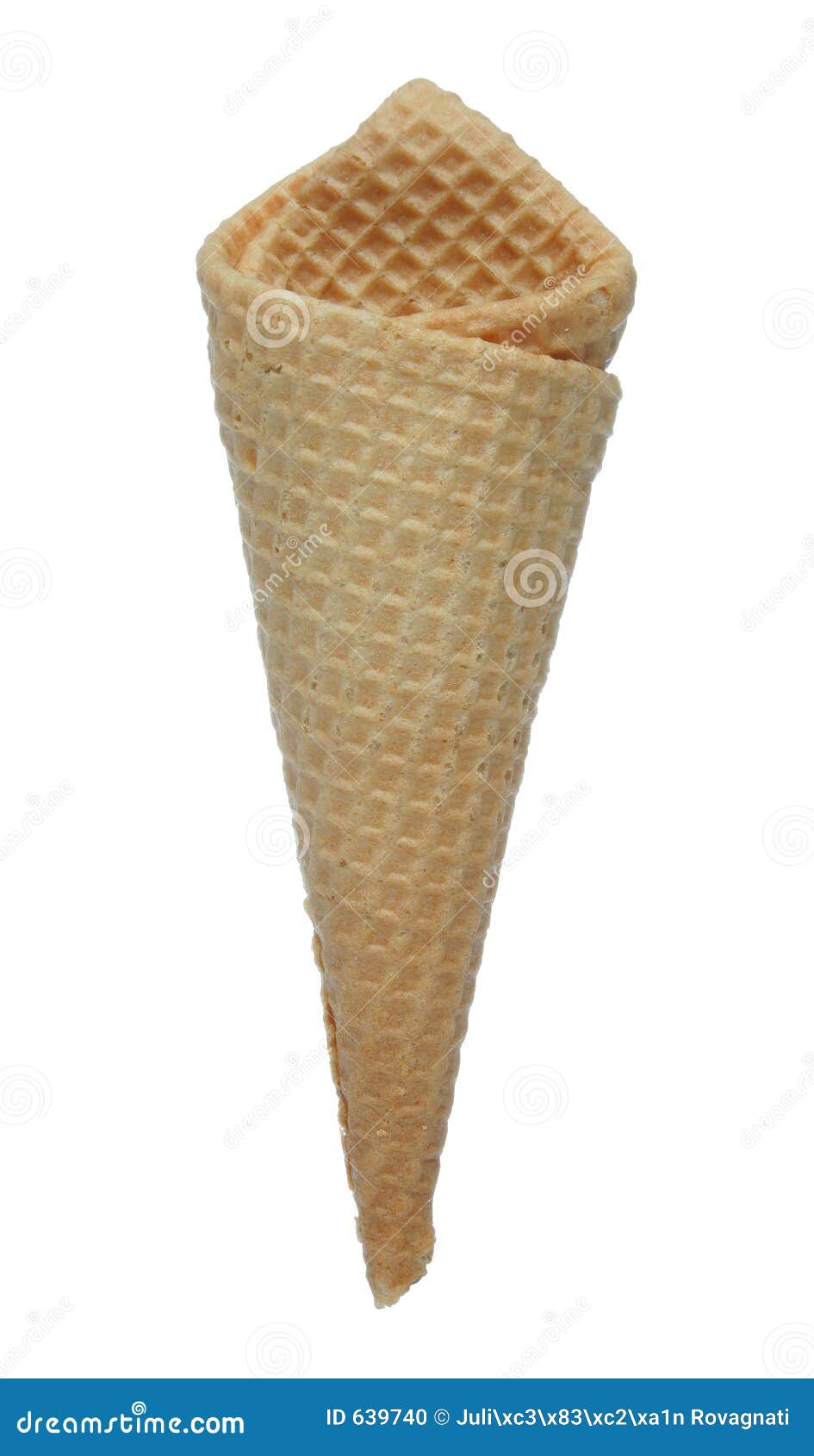 Cono Di Gelato Crunchy Isoleted Fotografia Stock - Immagine di cono ...