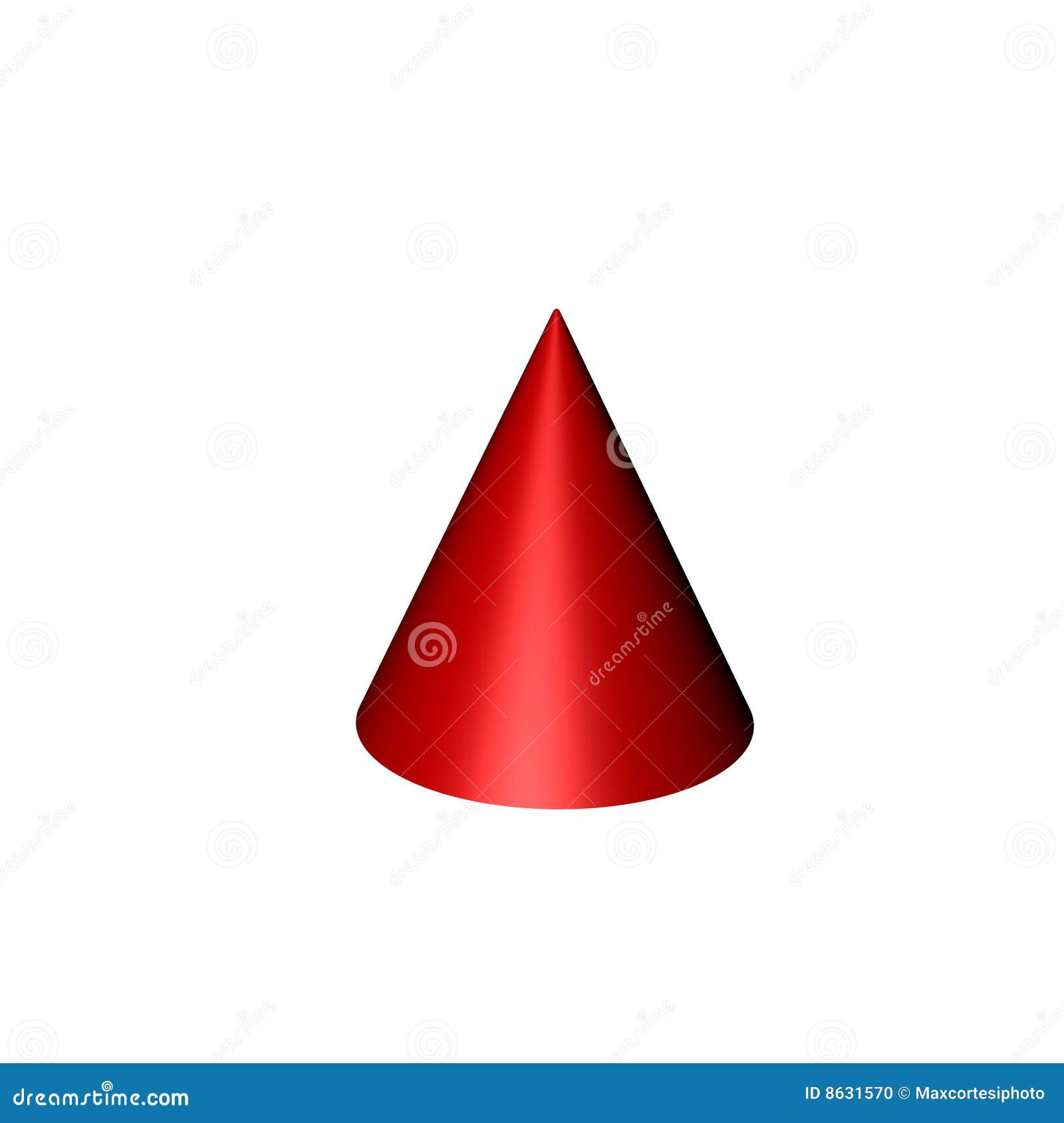Cono rosso illustrazione di stock. Illustrazione di geometria - 8631570