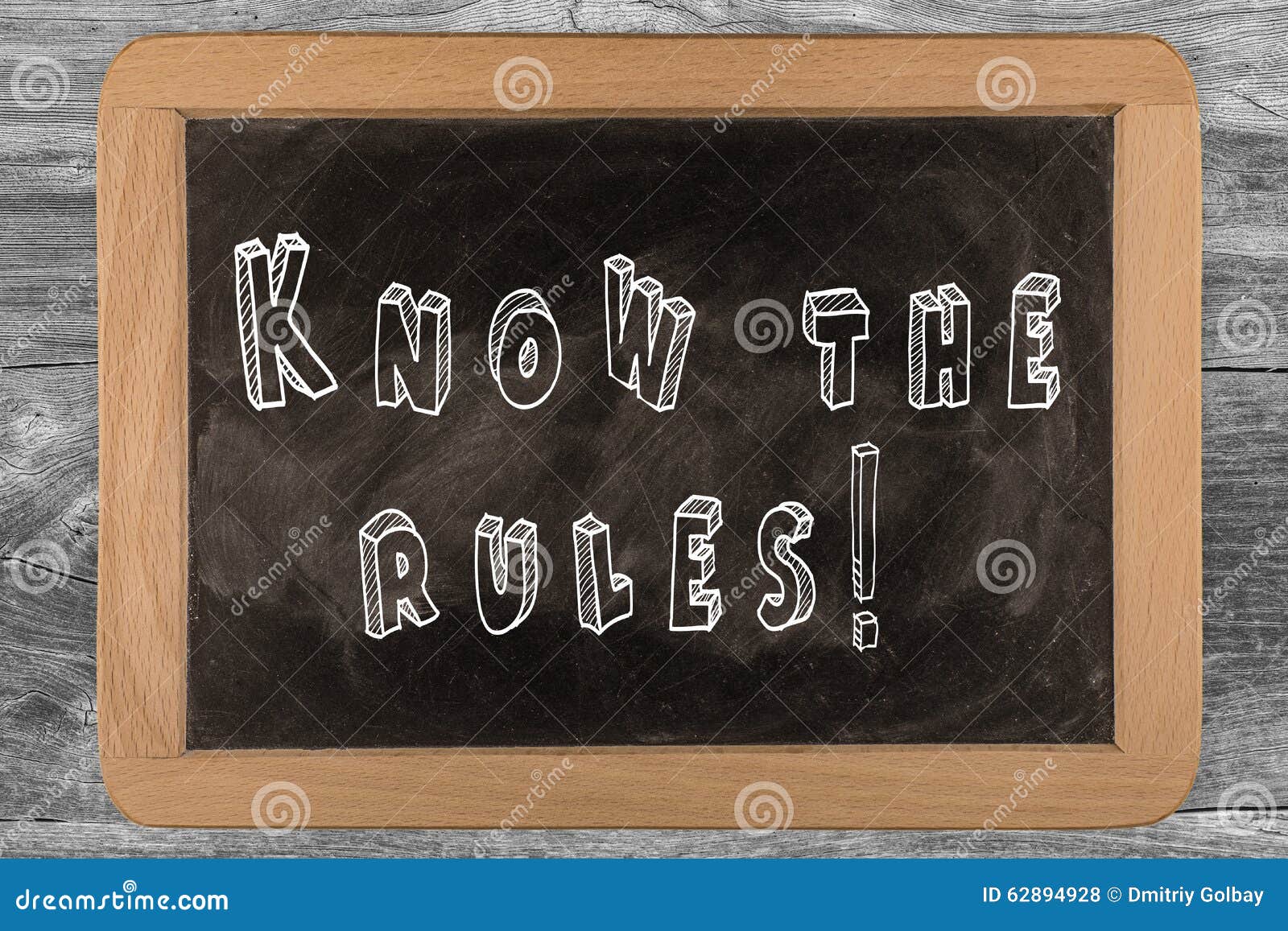 ¡Conozca Las Reglas! - Pizarra Foto de archivo - Imagen de fondos ...