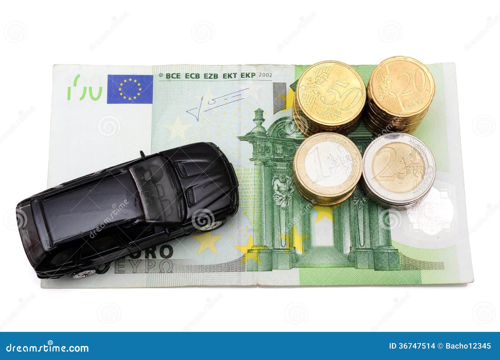 Conpect of Car is Expensive with Cash , Toy Car Stock Photo - Image of ...