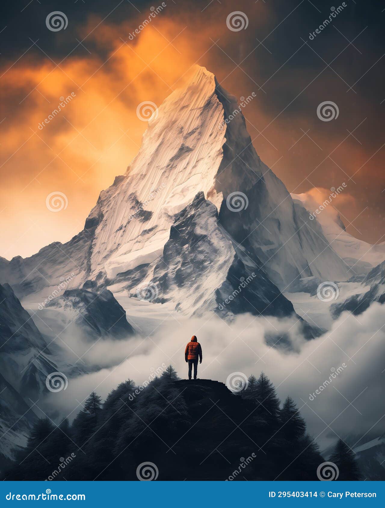 Conquering the Summit: a Fearless Journey through the Tundra - a Stock ...