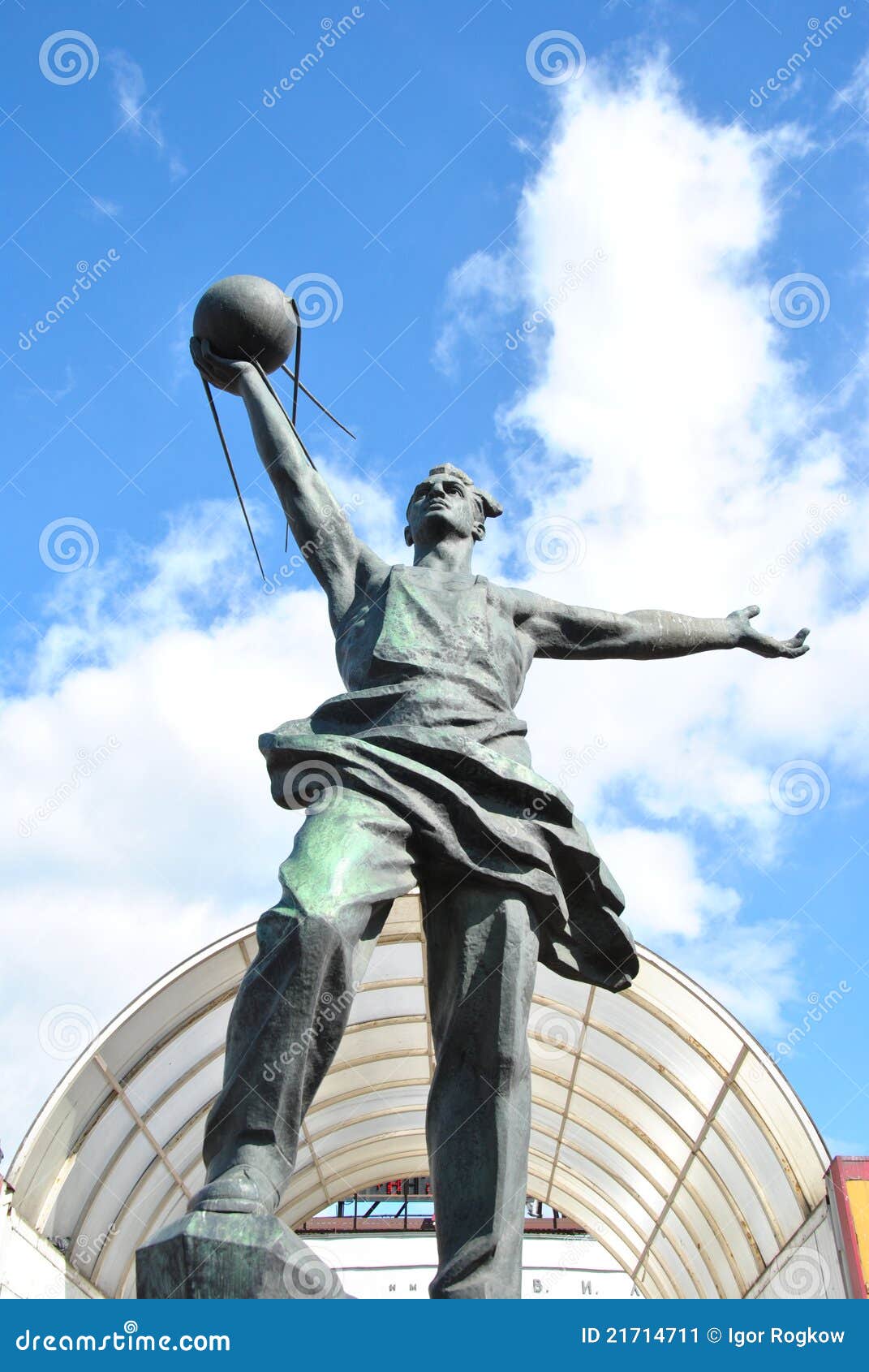 Conquerors of space stock image. Image of moscow, sputniik - 21714711