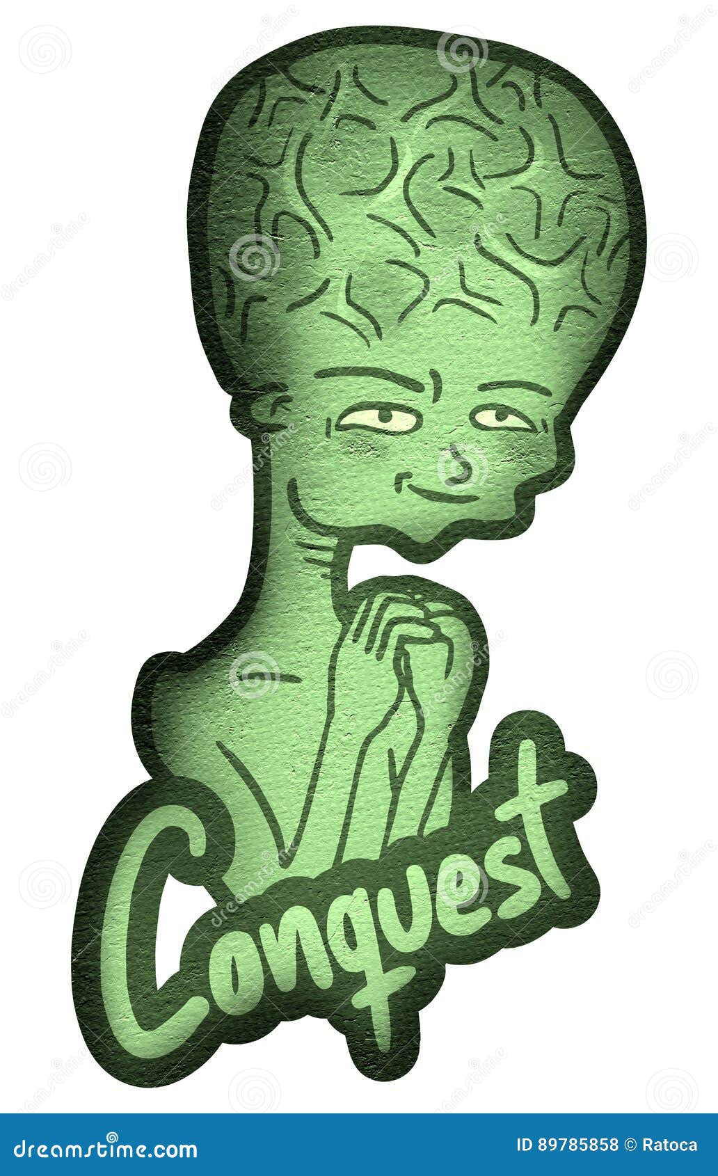 Conquest brain alien stock illustration. Illustration of animal - 89785858