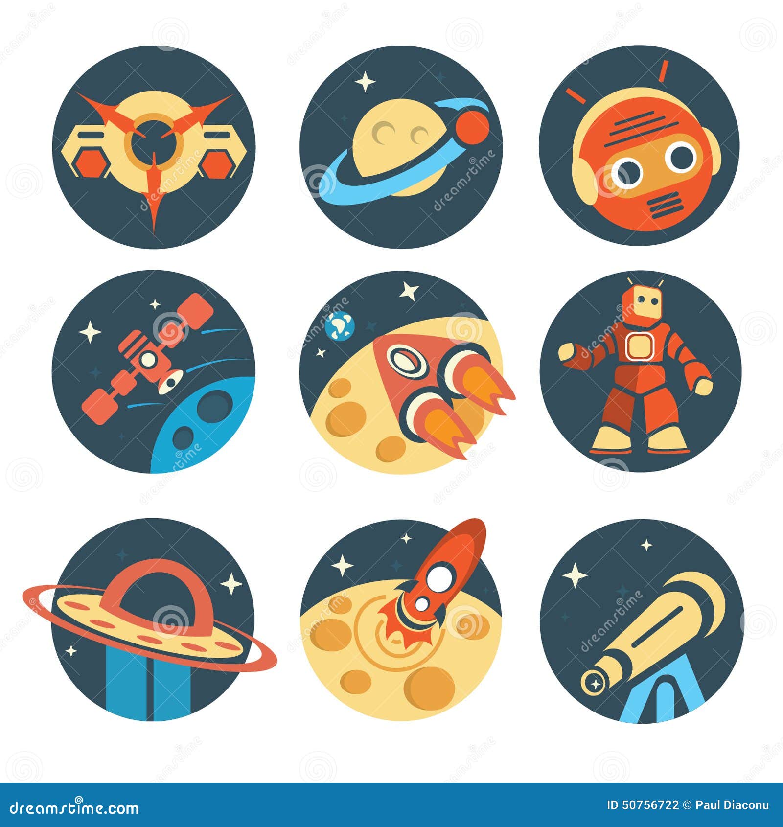 Conquest of space stock vector. Illustration of astronaut - 50756722