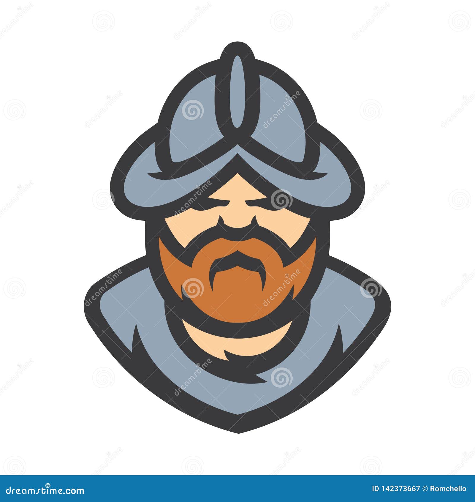Conquistador Medieval Conqueror Vector Icon Cartoon Illustration ...