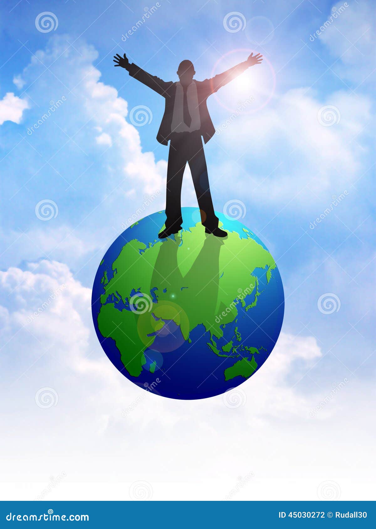 Conquistando o mundo ilustração stock. Ilustração de mapa - 45030272