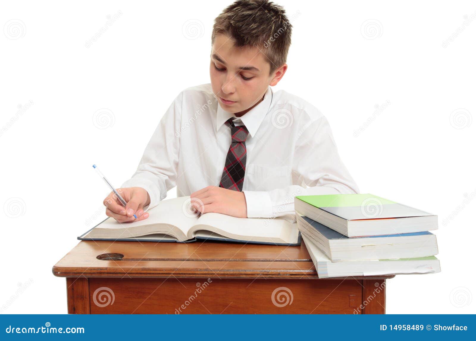 High School Boys Studying