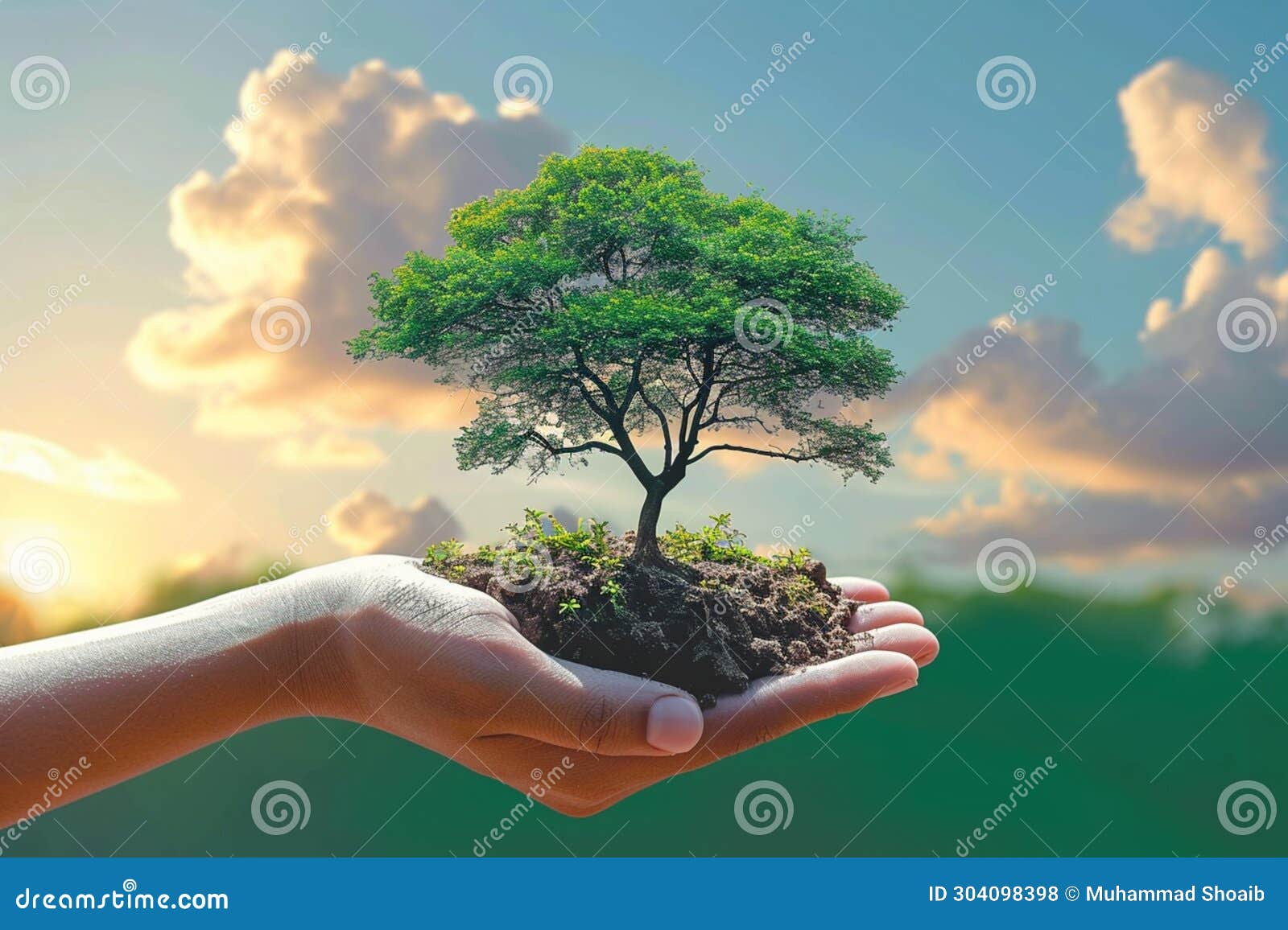 Conscious Eco Pledge Tree in Hand Signifies the Commitment To Change ...