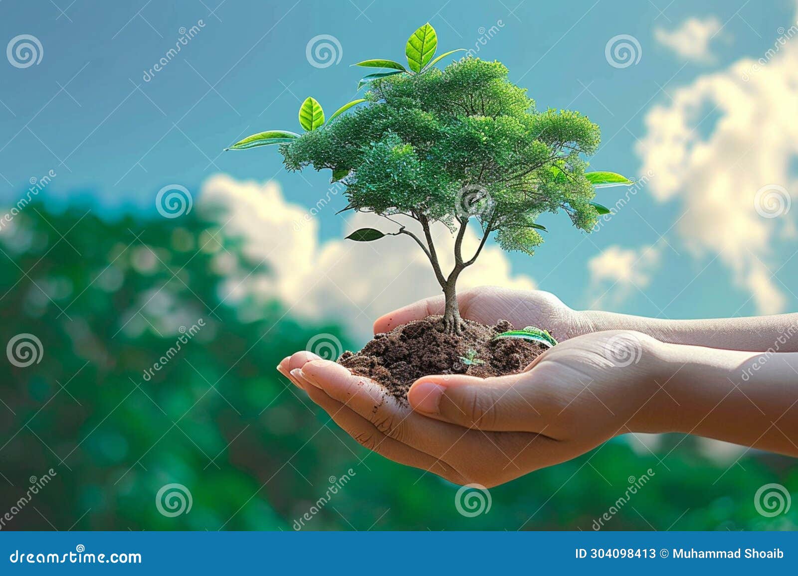 Conscious Eco Pledge Tree in Hand Signifies the Commitment To Change ...