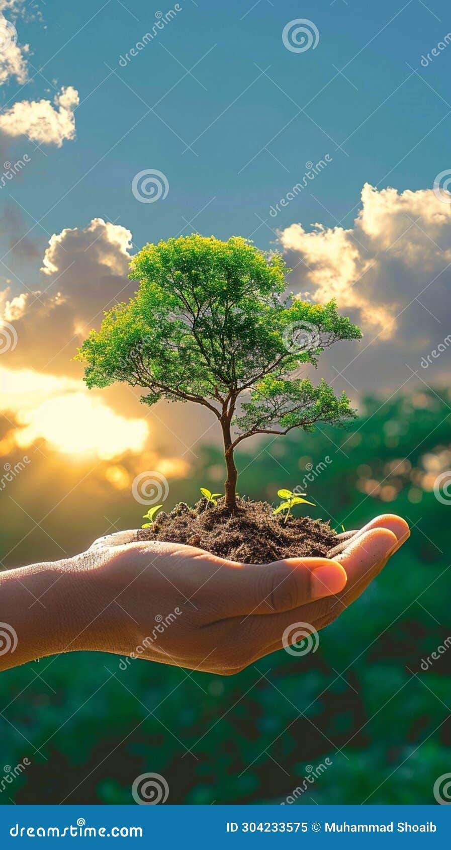 Conscious Eco Pledge Tree in Hand Signifies the Commitment To Change ...