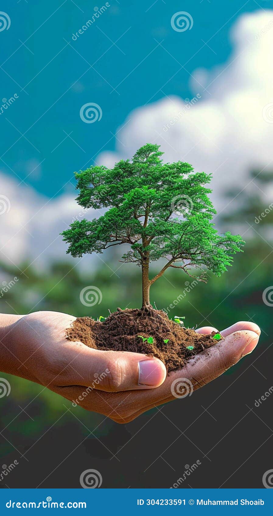 Conscious Eco Pledge Tree in Hand Signifies the Commitment To Change ...