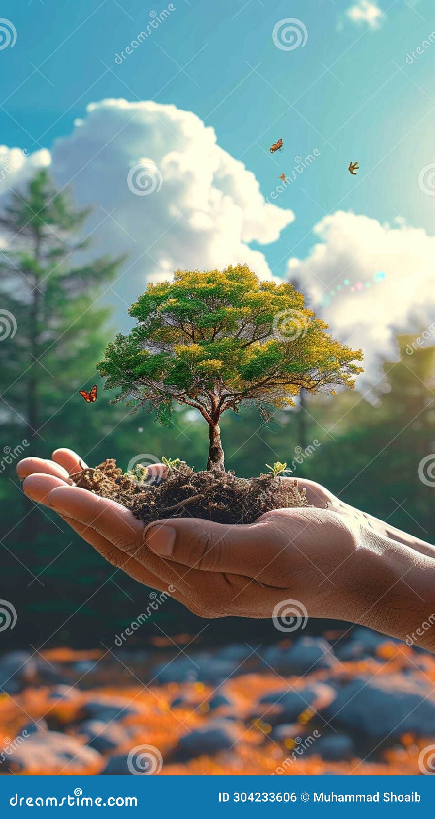 Conscious Eco Pledge Tree in Hand Signifies the Commitment To Change ...