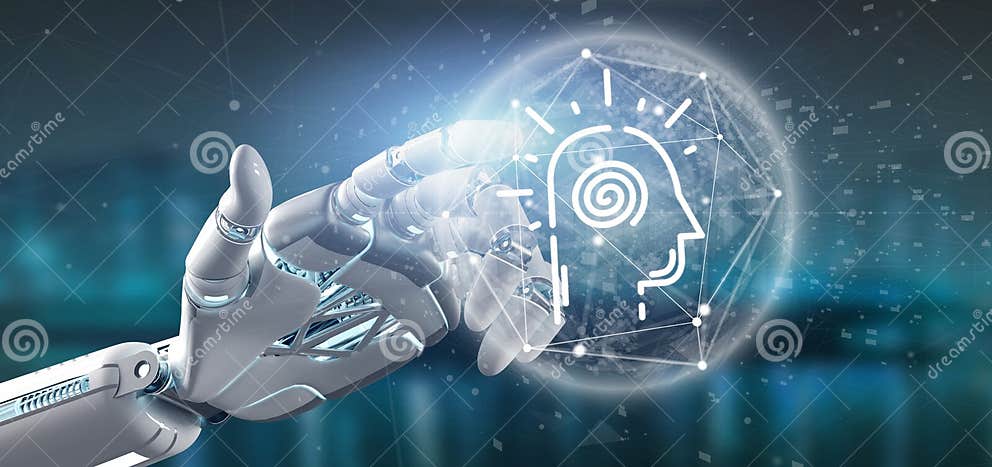 Conscious Head Icon on a Color Background Stock Illustration ...