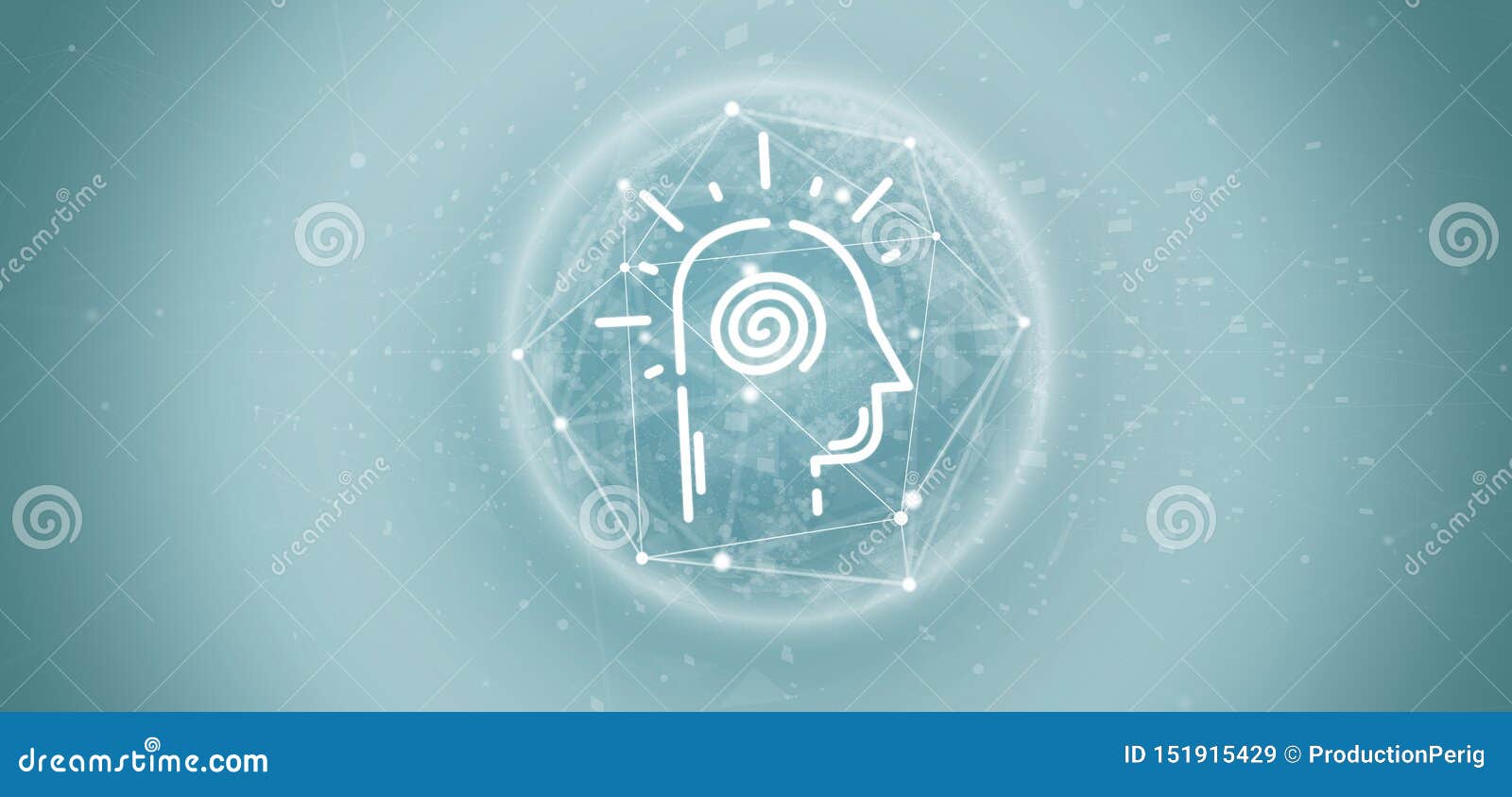 Conscious Head Icon on a Color Background Stock Illustration ...