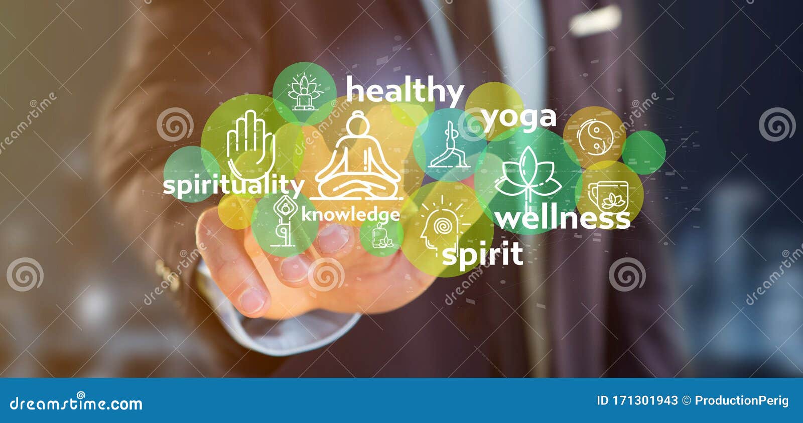 Conscious Head Icon on a Color Background Stock Illustration ...