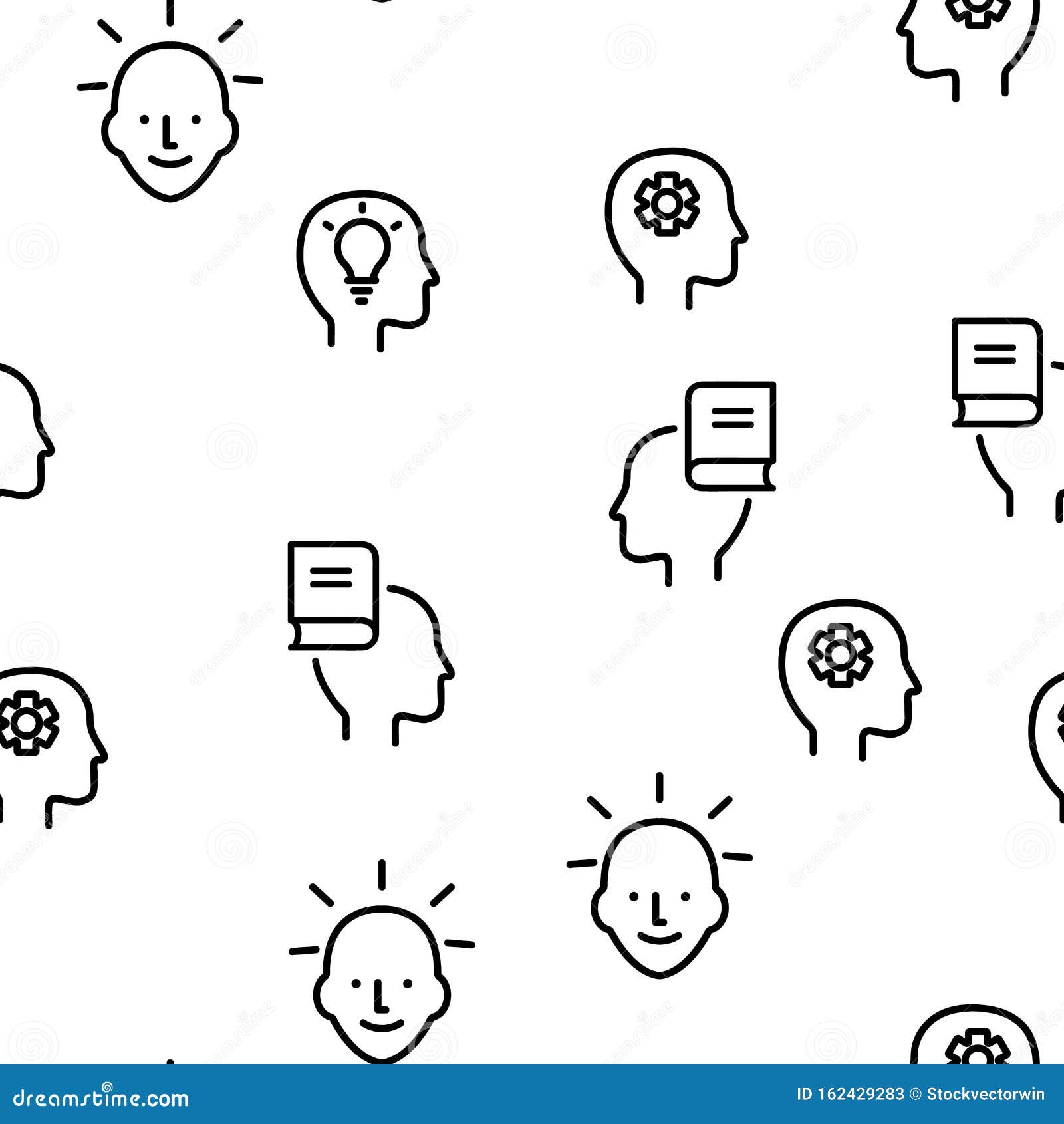 Consciousness Vector Seamless Pattern Stock Vector - Illustration of ...