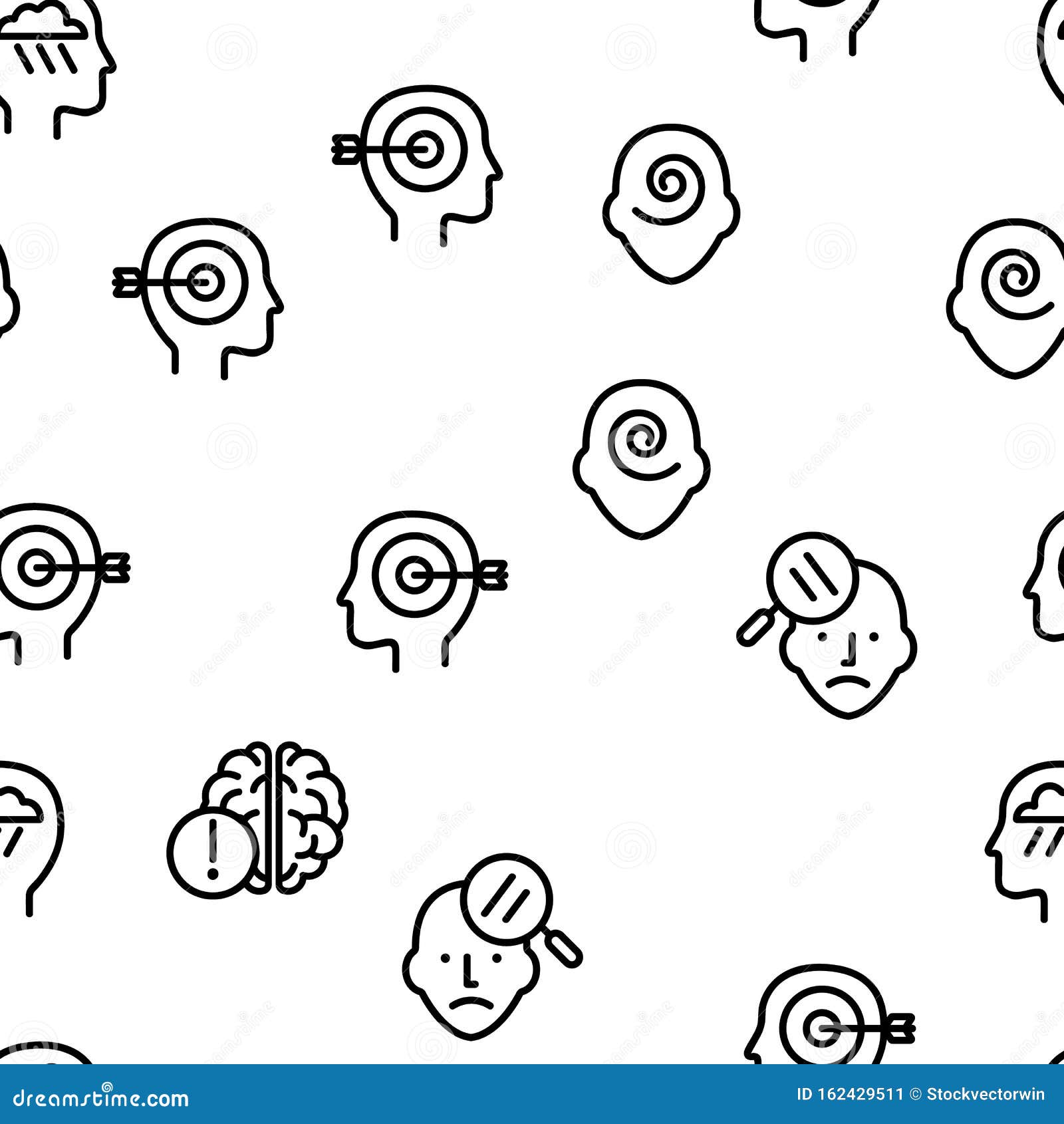 Consciousness Vector Seamless Pattern Stock Vector - Illustration of ...