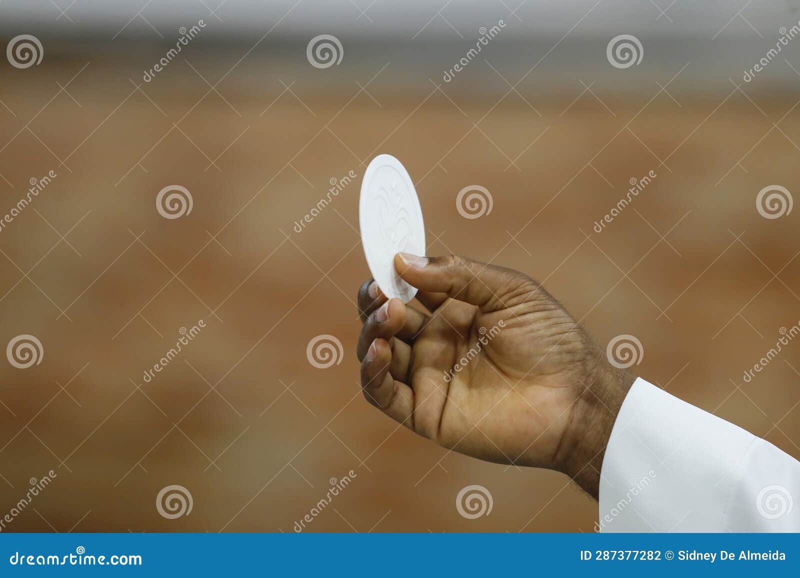 Consecration of Bread and Wafer Wine Stock Photo - Image of goblet ...