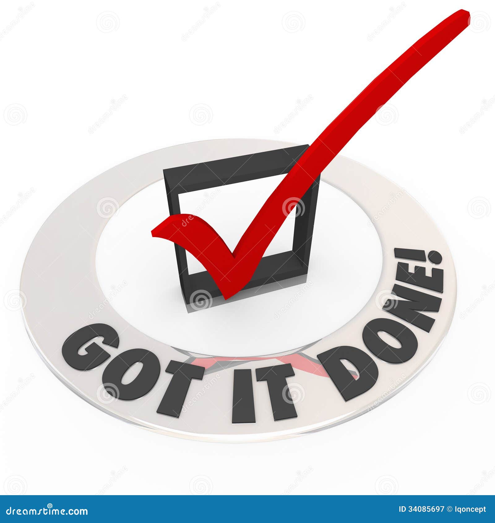 Conseguido Le El Control Hecho Mark Box Finished Task Job Completo Stock de ilustración ...