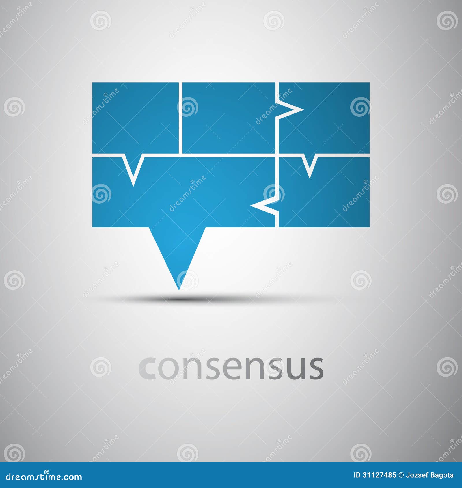 Consensus - Speech Bubble Concept Stock Vector - Illustration of blue ...