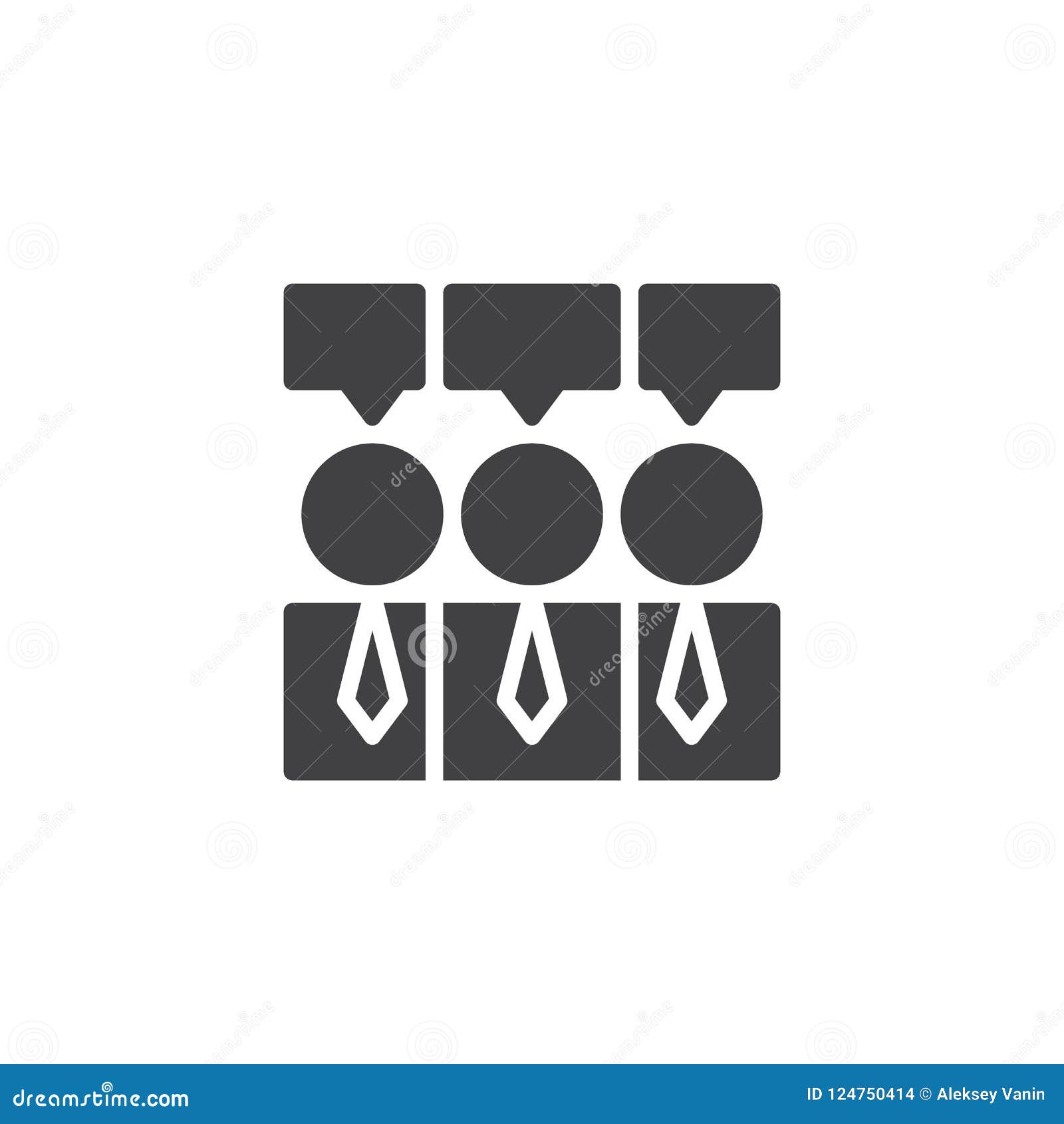 Consensus vector icon stock vector. Illustration of sign - 124750414