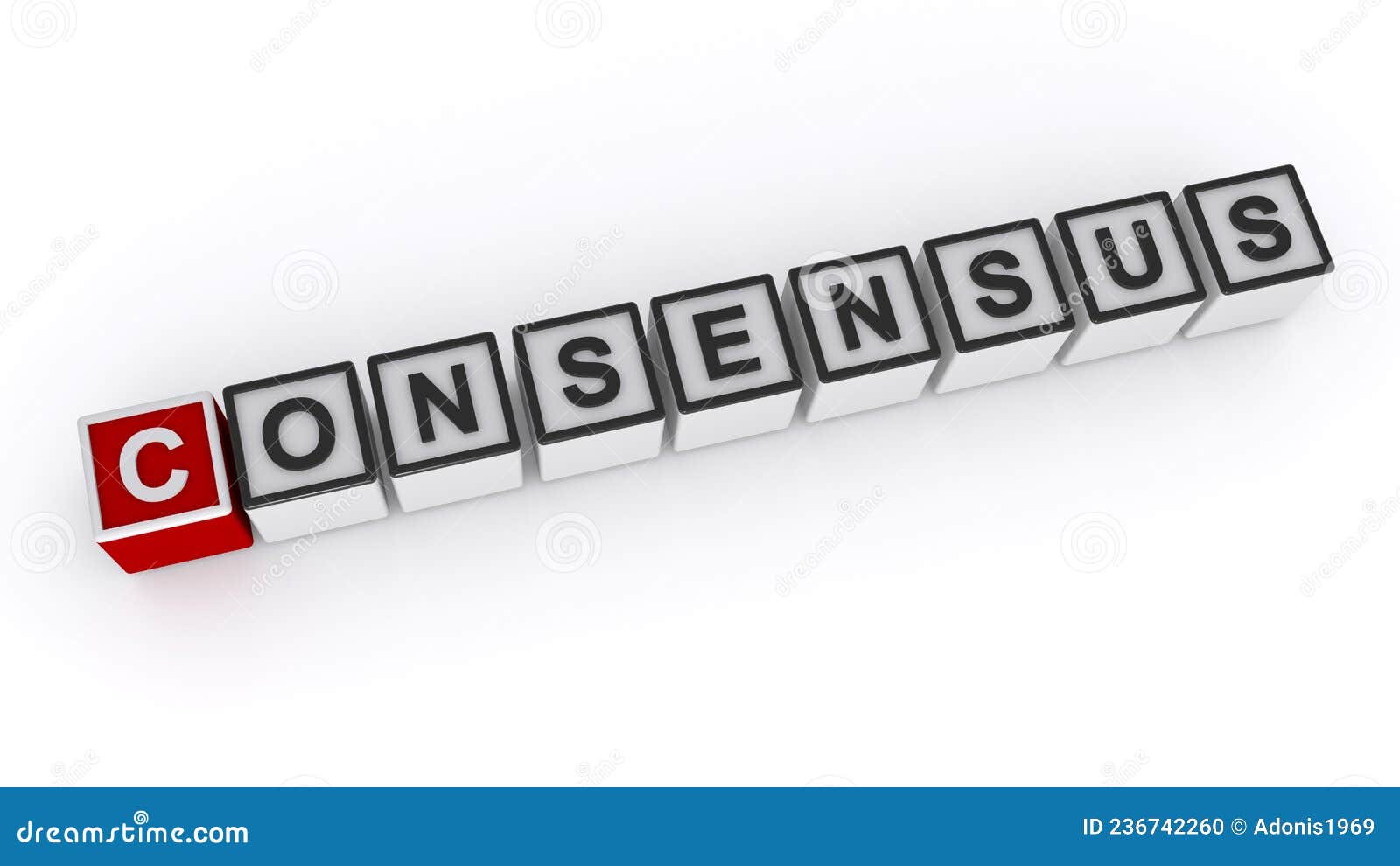 Consensus And Success - Shown As Word Consensus On A Fuel Tank And A ...