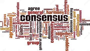 Consensus word cloud stock vector. Illustration of acceptance - 252910688