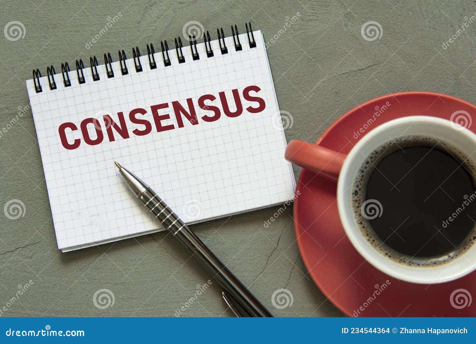 CONSENSUS Word Made With Building Blocks On The Bright Yellow ...