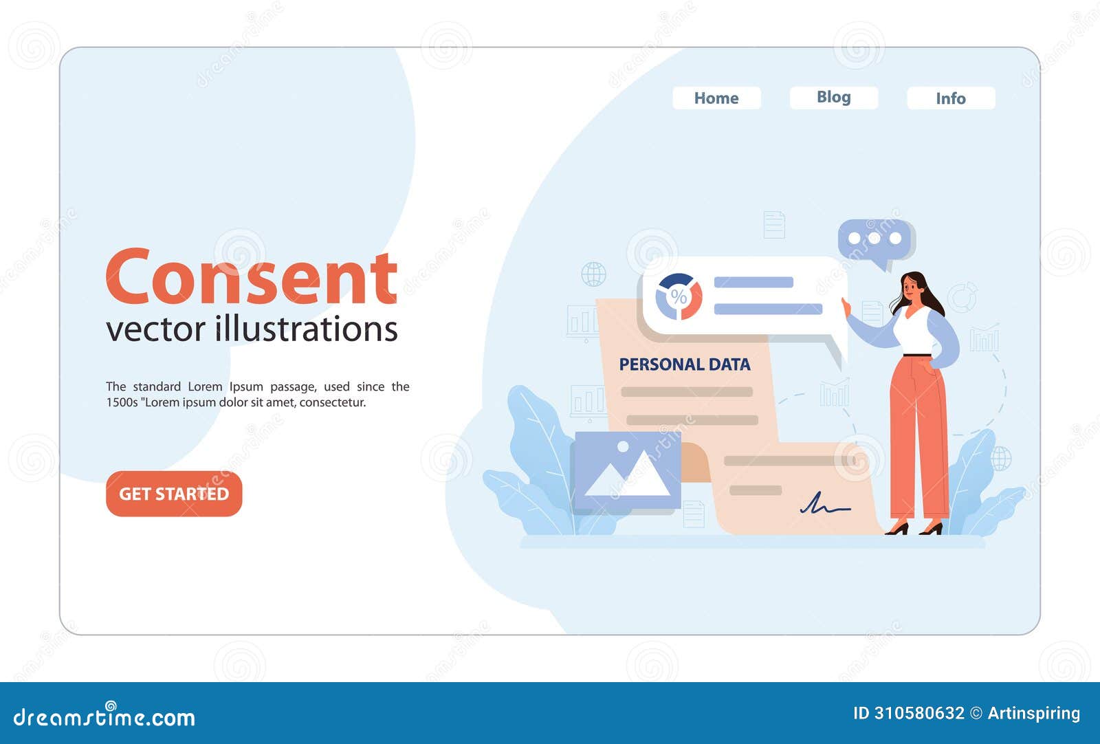 Consent Concept Illustration. Flat Vector Illustration Stock ...